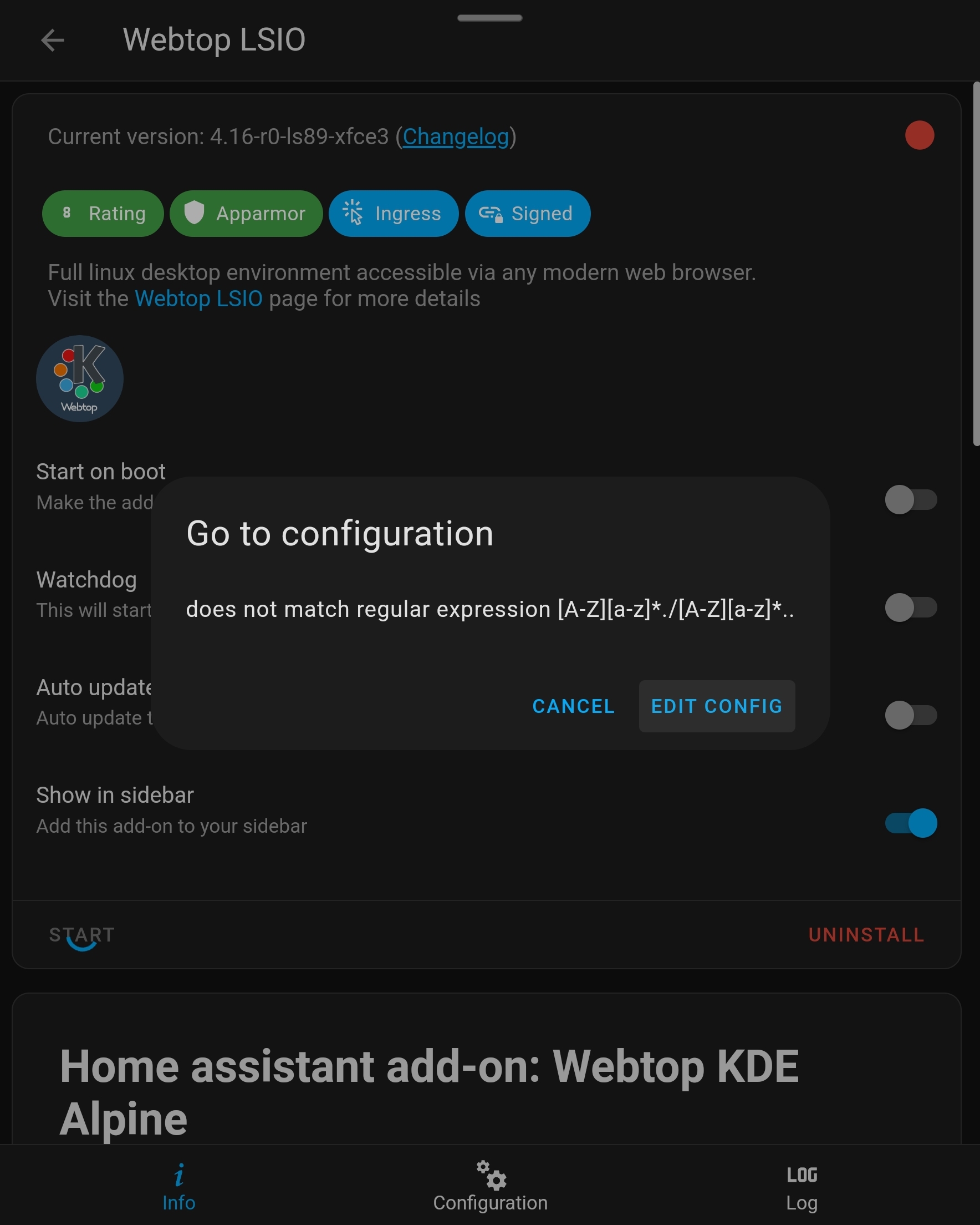 Webtop Alpine in Home Assistant blank screen... · Issue #939 · alexbelgium/hassio-addons · GitHub
