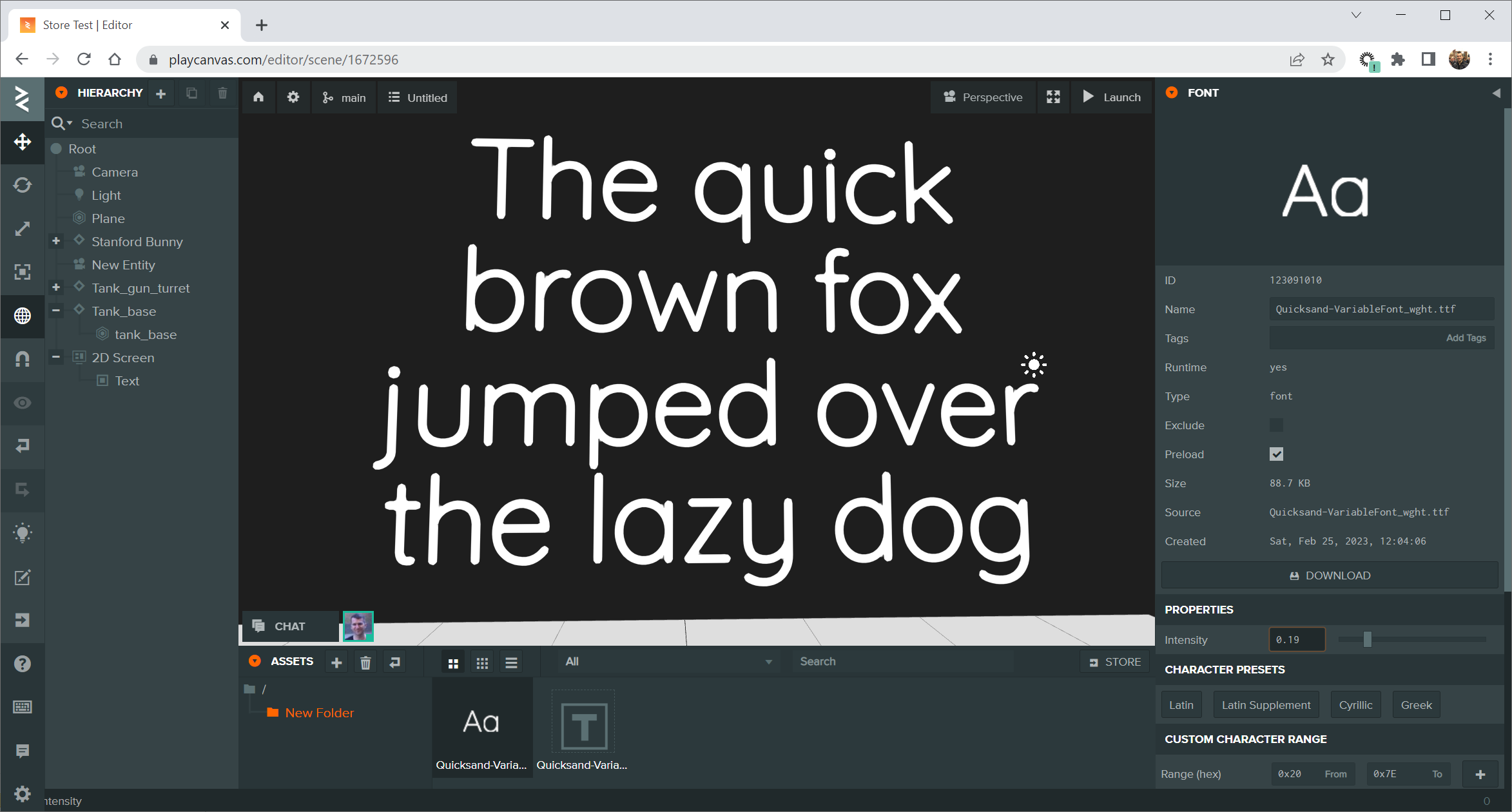 Processing Quicksand Bold Font Has Artifacts Gaps In The Glyphs · Issue 326 · Playcanvas Editor