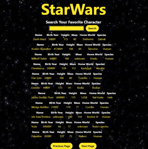 GitHub - BrandonCarp/StarWarsApi