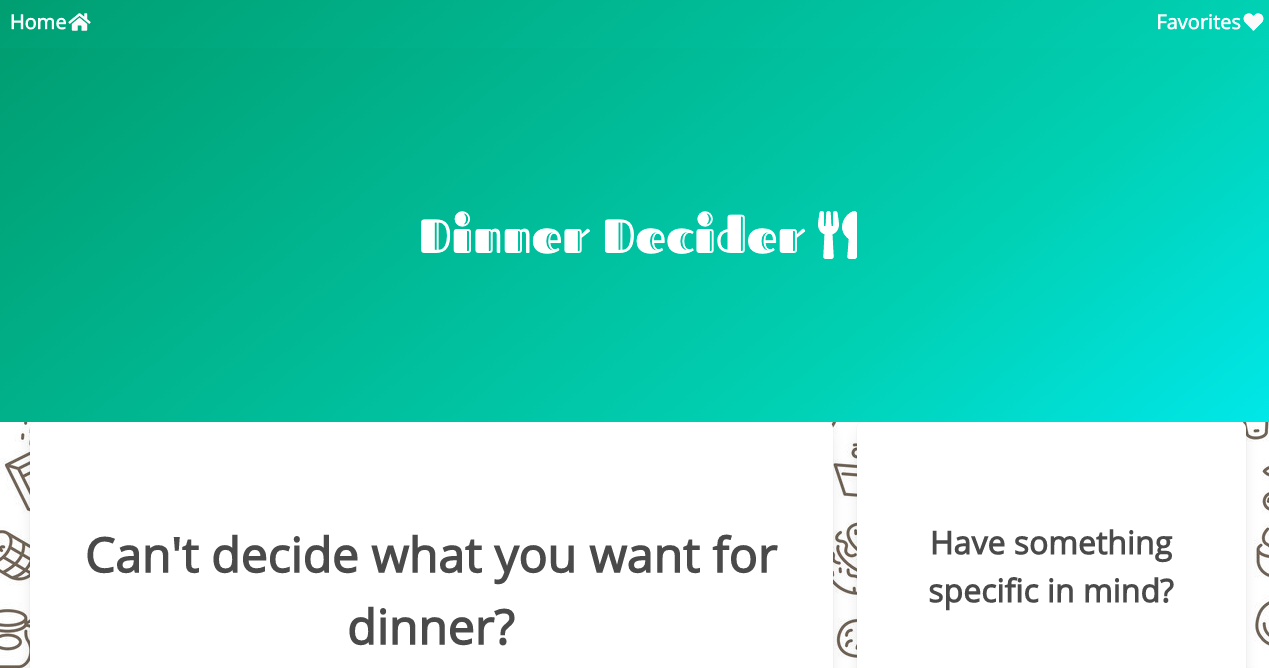 GitHub - aimeecesler/dinner-decider: Dinner Decider is finally the answer to the age old ...