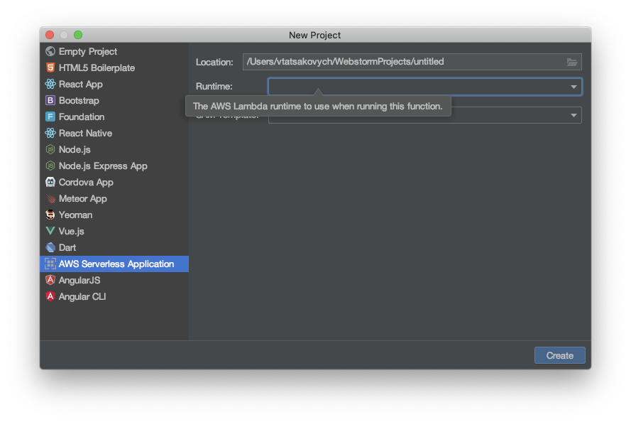 NodeJS runtimes are not showing · Issue #1337 · aws/aws-toolkit-jetbrains · GitHub