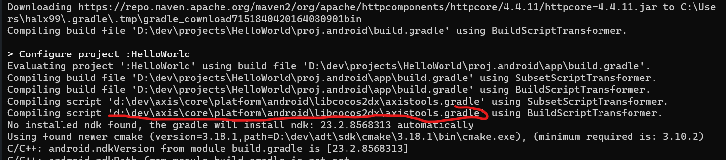 Improve android gradle tool script · Issue #745 · axmolengine/axmol · GitHub