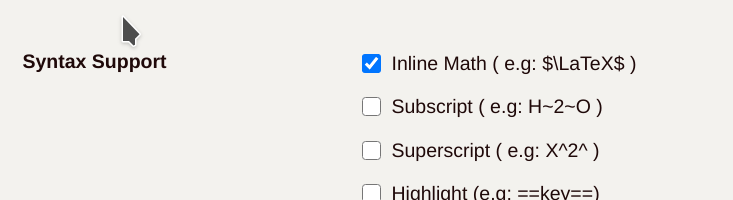 Inline latex math does not get rendered in Linux version, but works on ...