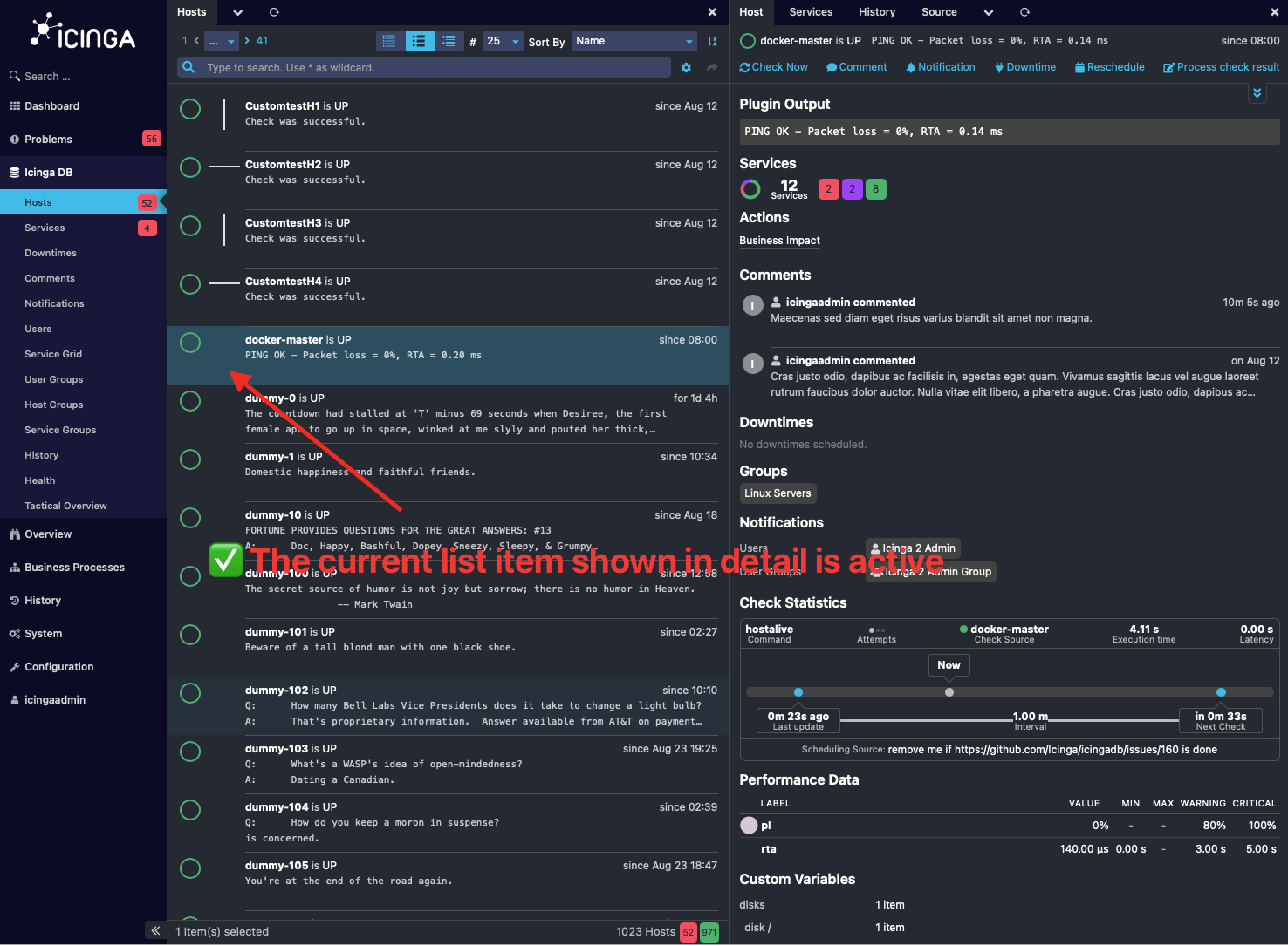 Host-/Servicelist: Active state on object list item not set after page reload · Issue #267 ...