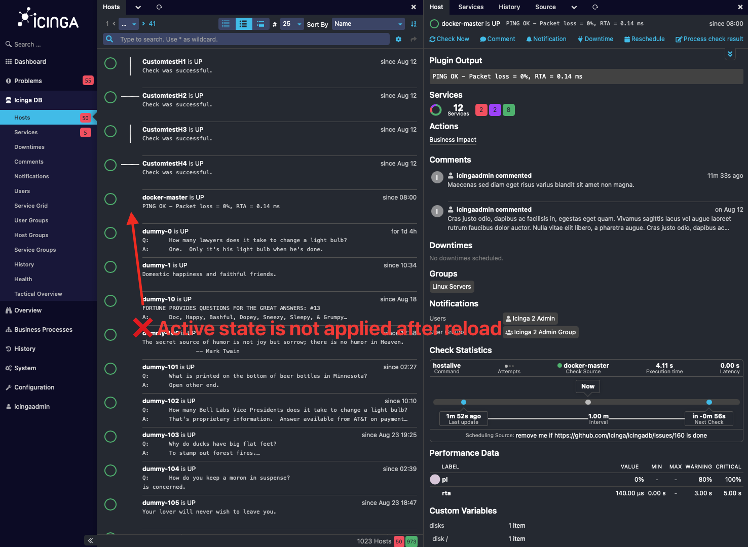 Host-/Servicelist: Active state on object list item not set after page reload · Issue #267 ...
