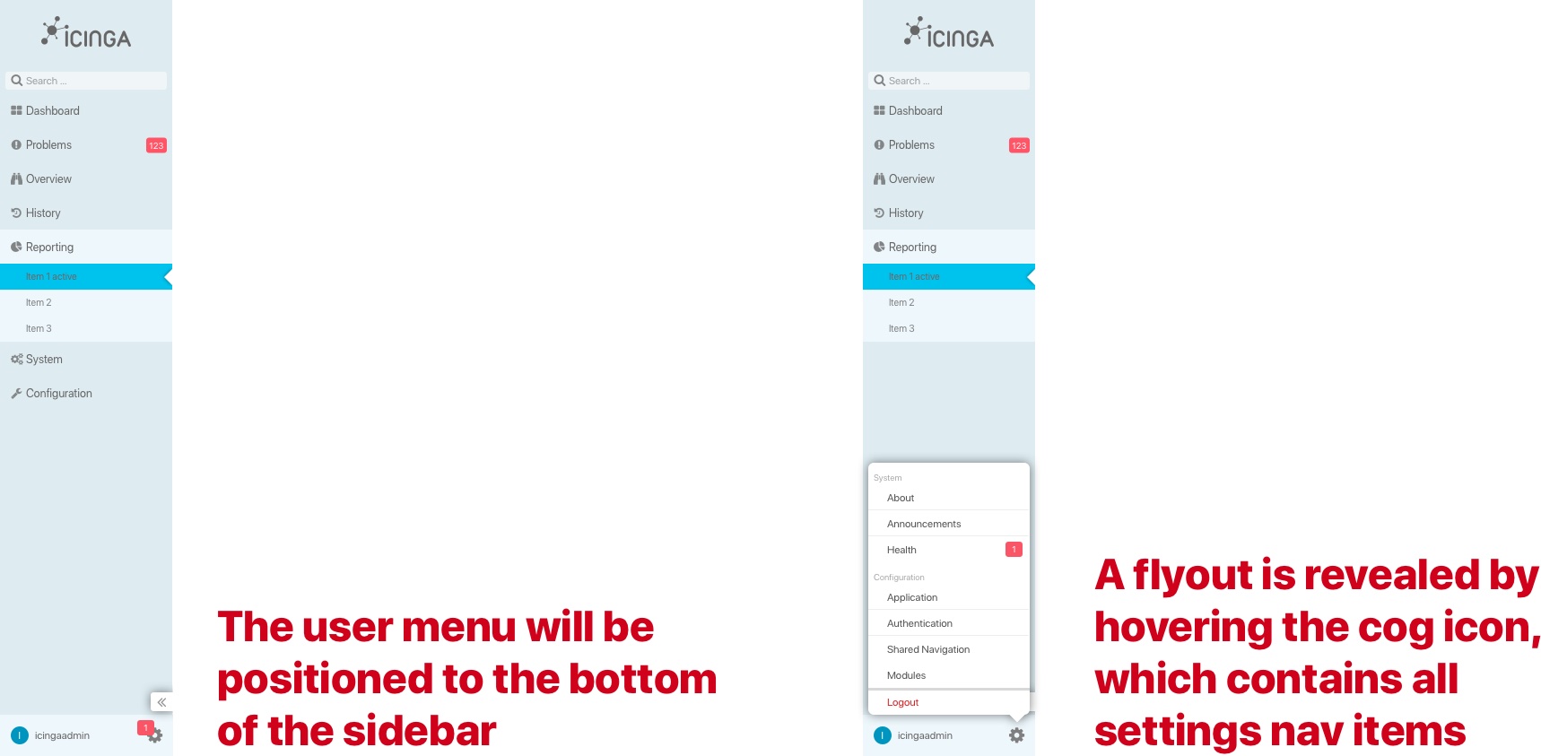 Redesigned User Menu · Issue #4651 · Icinga/icingaweb2 · GitHub