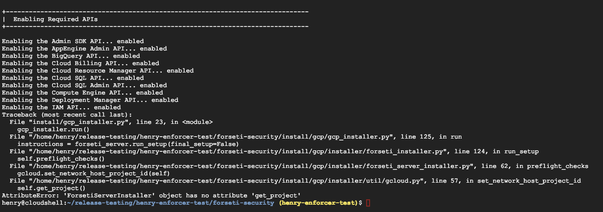 Forseti Installer Error · Issue #1910 · forseti-security/forseti-security · GitHub