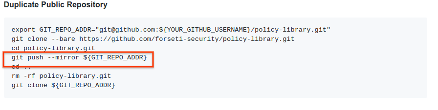 Update Instruction to Duplicate Repo for Config Sync · Issue #189 ...
