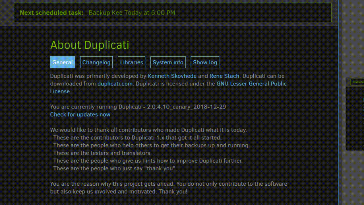 Stored Log Data: Missing on first view · Issue #3569 · duplicati/duplicati · GitHub
