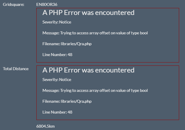8-character gridsquare breaks the maps · Issue #1177 · magicbug/Cloudlog · GitHub