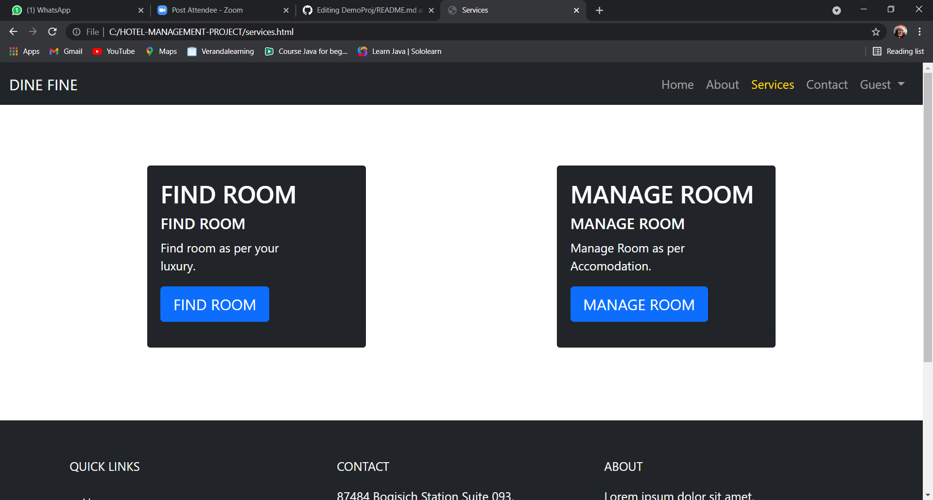 GitHub - AYESSHER/HOTEL_MANAGEMENT_PROJECT: This is a front-end-design ...