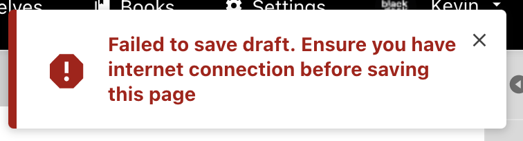 Failed To Save Draft Constantly Pops Up · Issue 2557 · Bookstackappbookstack · Github