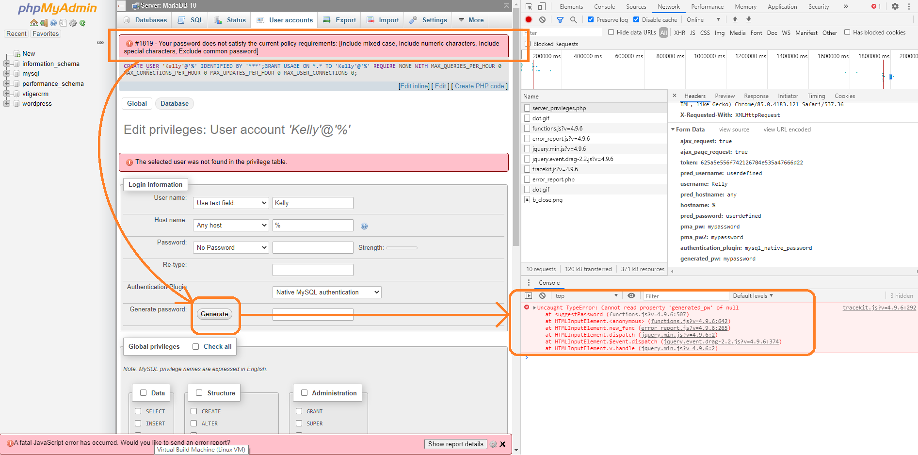 password generation not working after failing to create new user · Issue #16404 · phpmyadmin ...