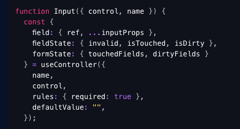 V6 Docs: useController input and output incorrect · Issue #550 · react-hook-form/documentation ...