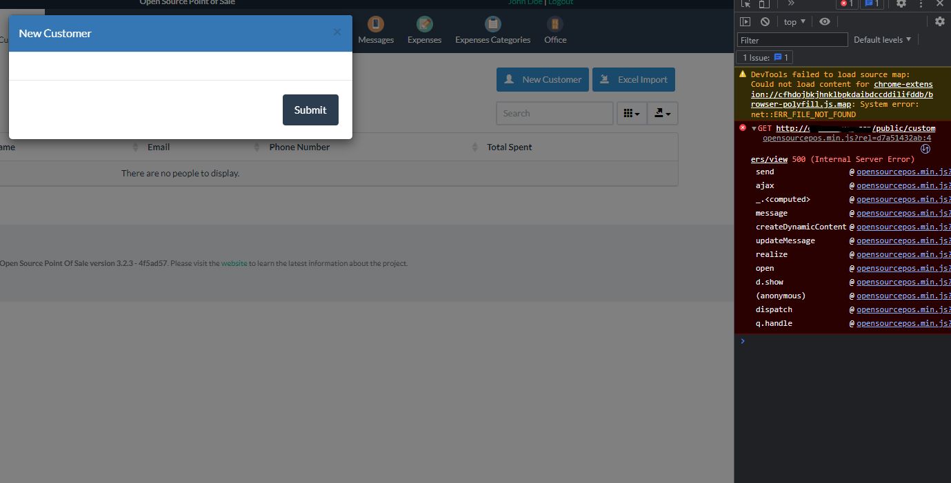 new customer modal not work · Issue #3637 · opensourcepos/opensourcepos · GitHub