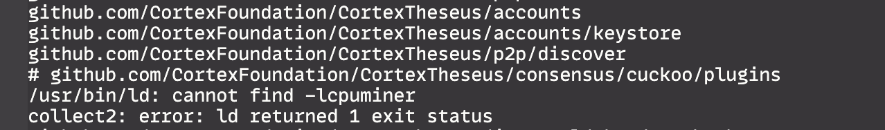 build cmd tool fail · Issue #1161 · CortexFoundation/CortexTheseus · GitHub