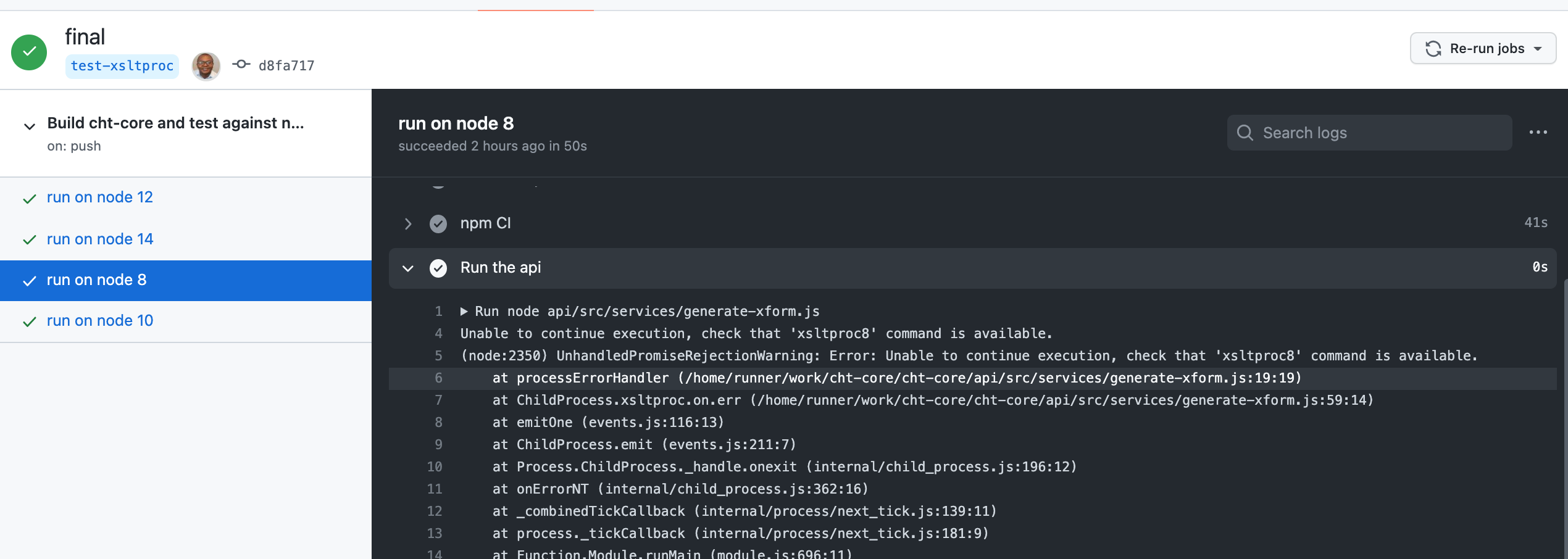 Provide clear error message on missing xsltproc dependency · Issue #6674 · medic/cht-core · GitHub