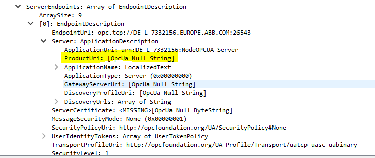 Opc Ua Non Compliance Endpoint Description Information Returned By Node Opcua Server Does Not 3688