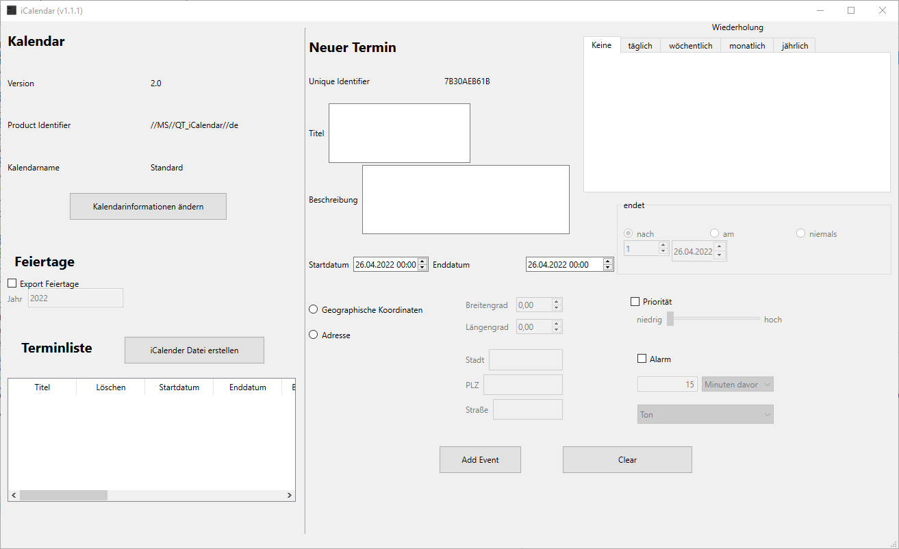 GitHub - MartenAlan/QT_iCalendar: Programm zum Erstellen von iCalendar ...