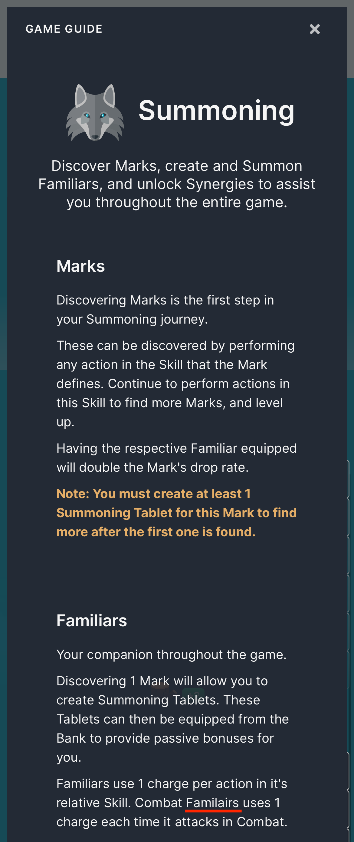 [Spelling/Grammar]: "Familairs" > "Familiars" in Summoning Game Guide · Issue #2203 · MelvorIdle ...