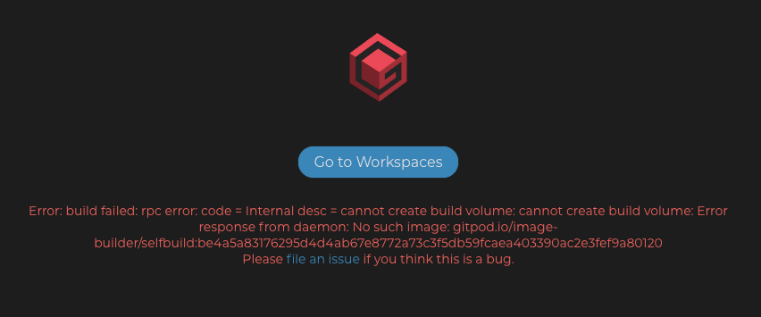 Unable to start new workspace · Issue #1633 · gitpod-io/gitpod · GitHub
