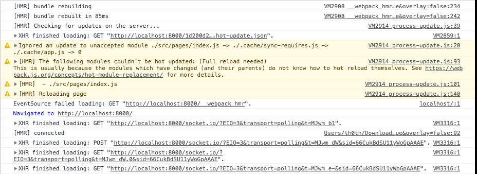 [v2] hot reload not working for React components · Issue #6466 · gatsbyjs/gatsby · GitHub