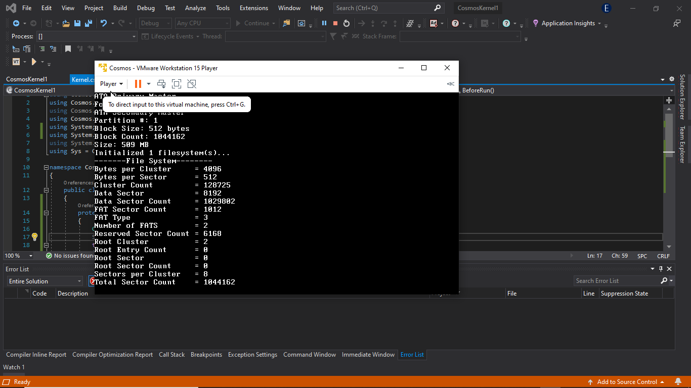 In Cosmos I received this error saying: Exception: System.Exception: Method GetMBIAddress ...