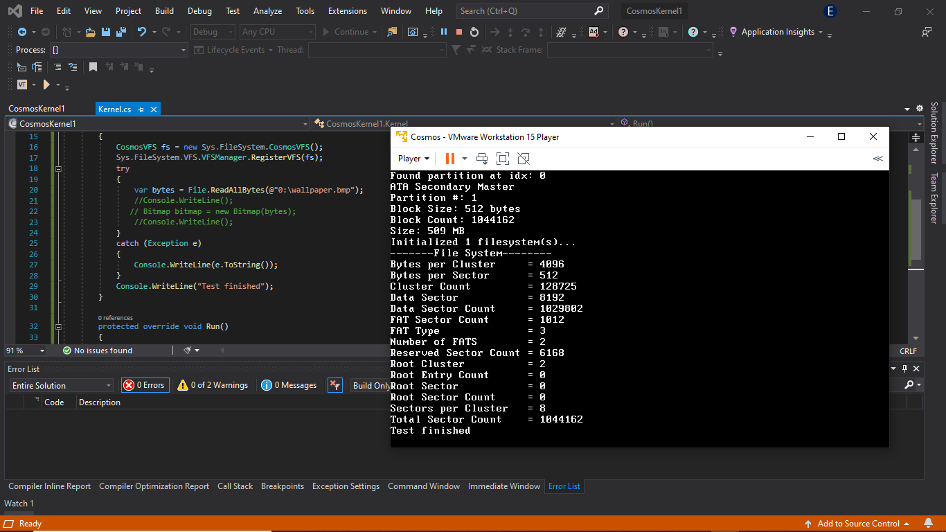 In Cosmos I received this error saying: Exception: System.Exception: Method GetMBIAddress ...