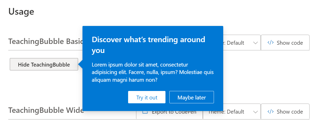 [Bug]: Coachmark's teaching bubble doesn't have a box-shadow · Issue #24723 · microsoft/fluentui ...
