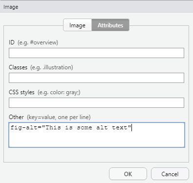 Treat "Caption/Alt" field for images differently depending on file type ...