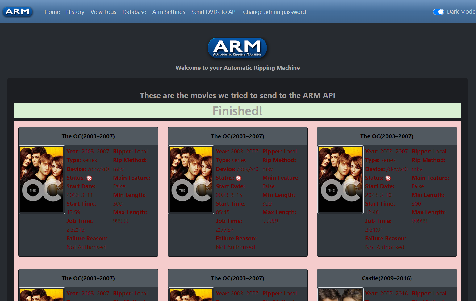 🐛 DVDs can't be sent to API and UI still shows success · Issue #782 · automatic-ripping-machine ...