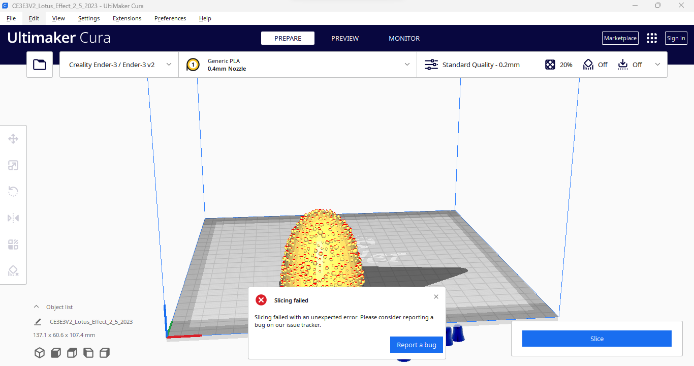 Slicing issue · Issue #14844 · Ultimaker/Cura · GitHub