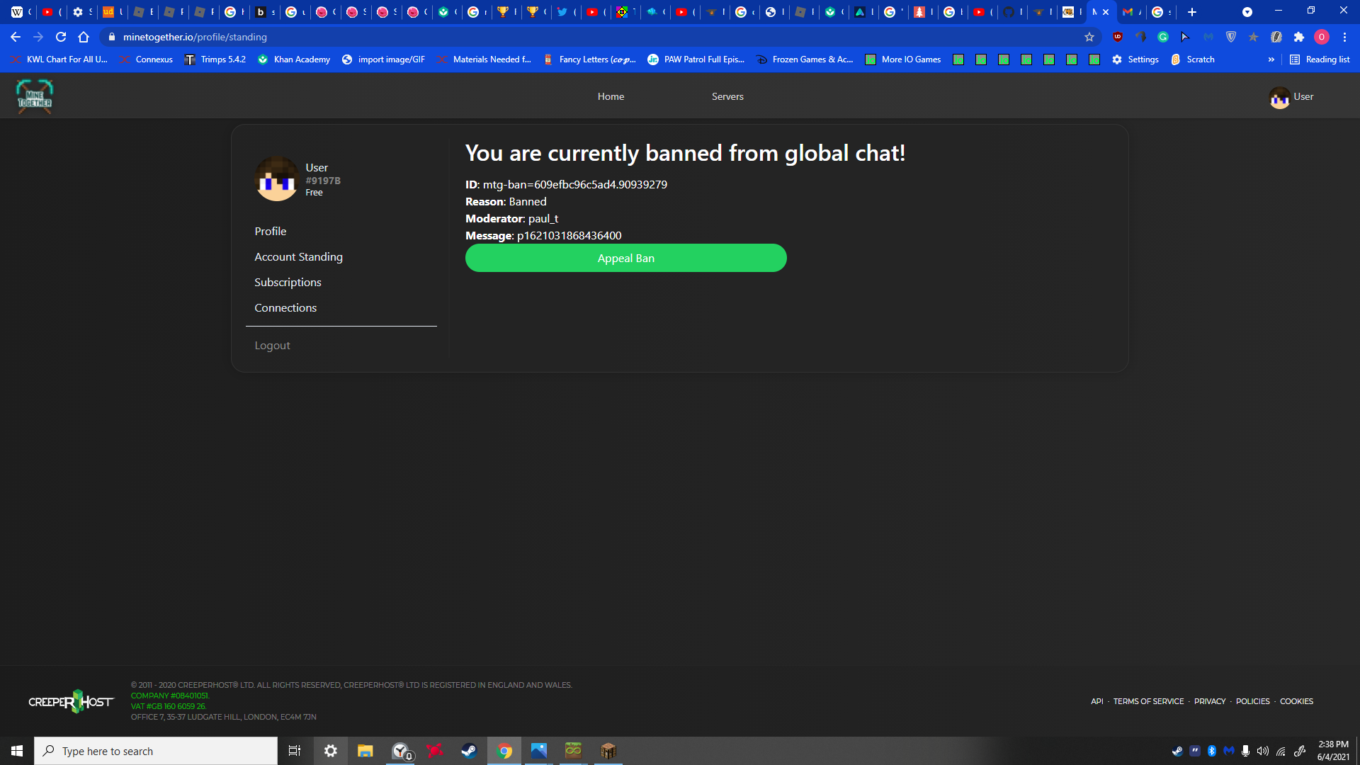 Ban appeal bug · Issue #533 · CreeperHost/MineTogether · GitHub
