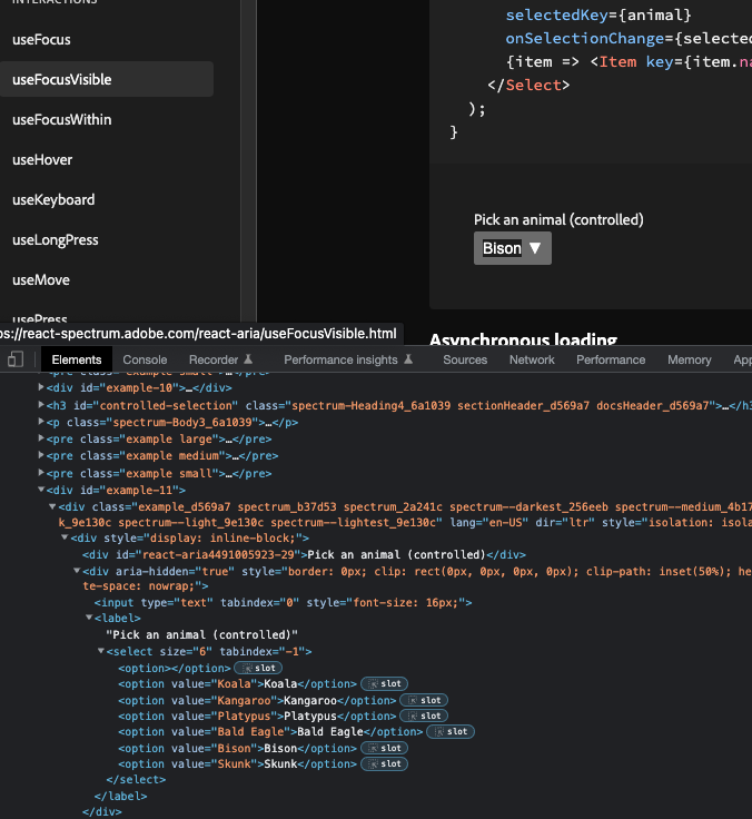 HiddenSelect invalid markup (WCAG A 4.1.1 Parsing) · Issue #4084 · adobe/react-spectrum · GitHub