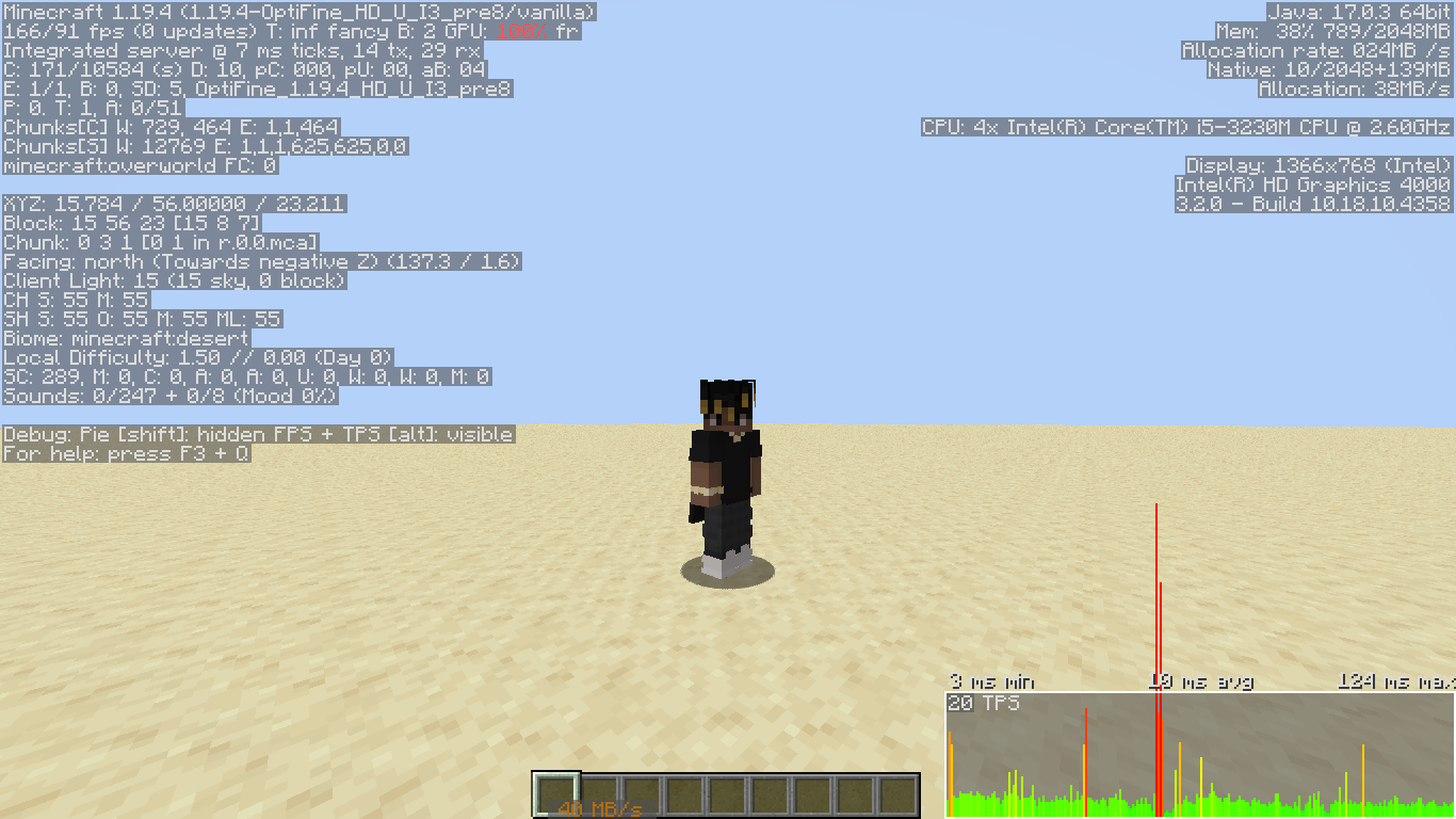 [Bug] Lagometer not shown on F3 menu · Issue #7321 · sp614x/optifine · GitHub