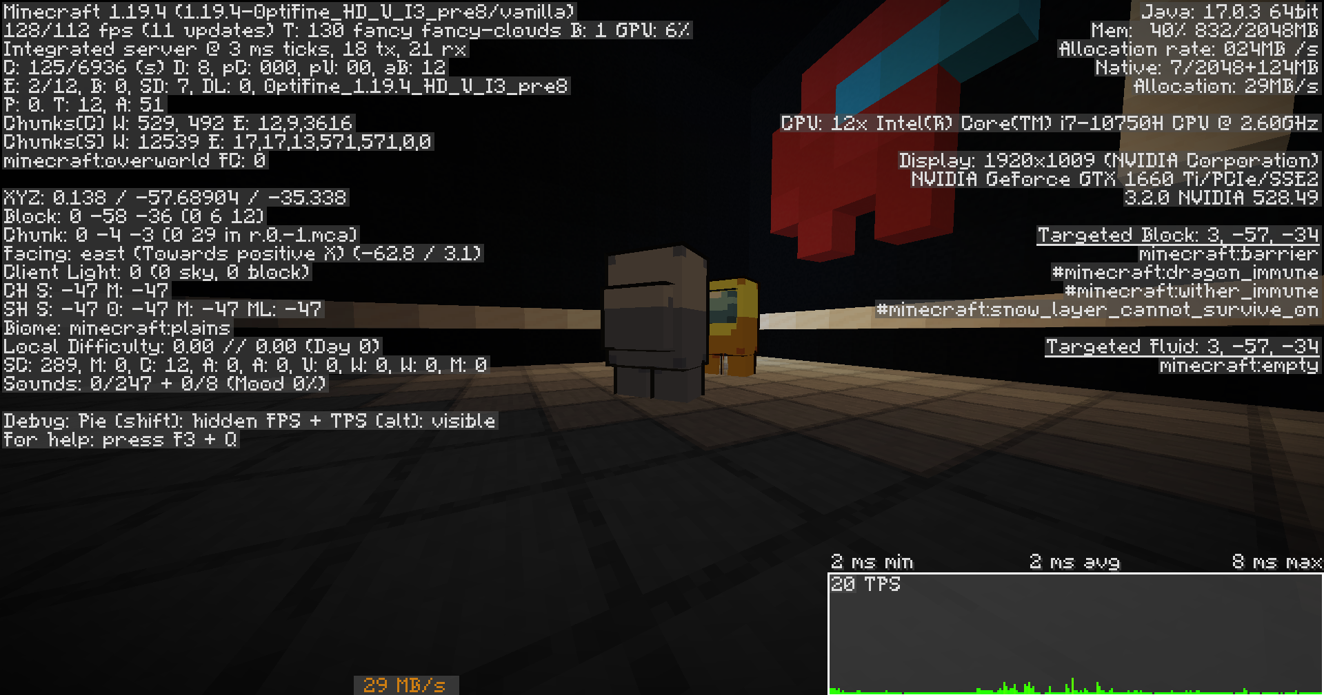 [Bug] Lagometer not shown on F3 menu · Issue #7321 · sp614x/optifine · GitHub