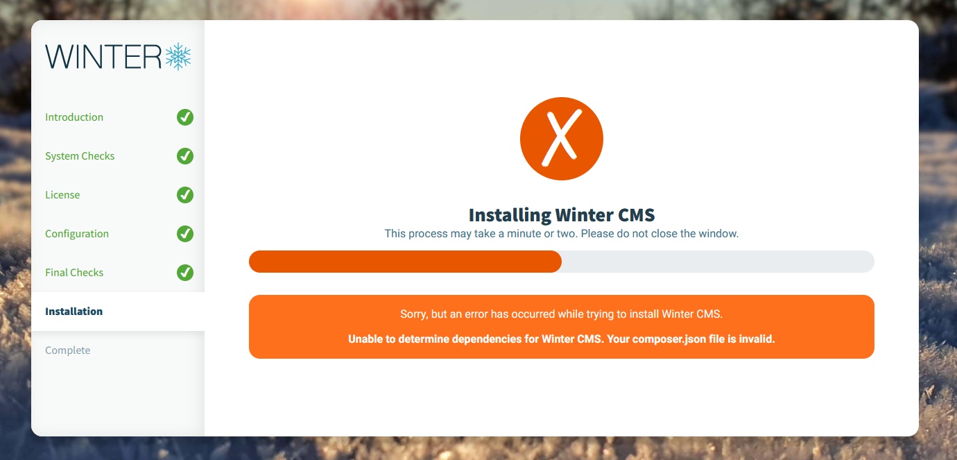 Webinstaller error "Unable to determine dependencies..." · Issue #13 · wintercms/web-installer ...
