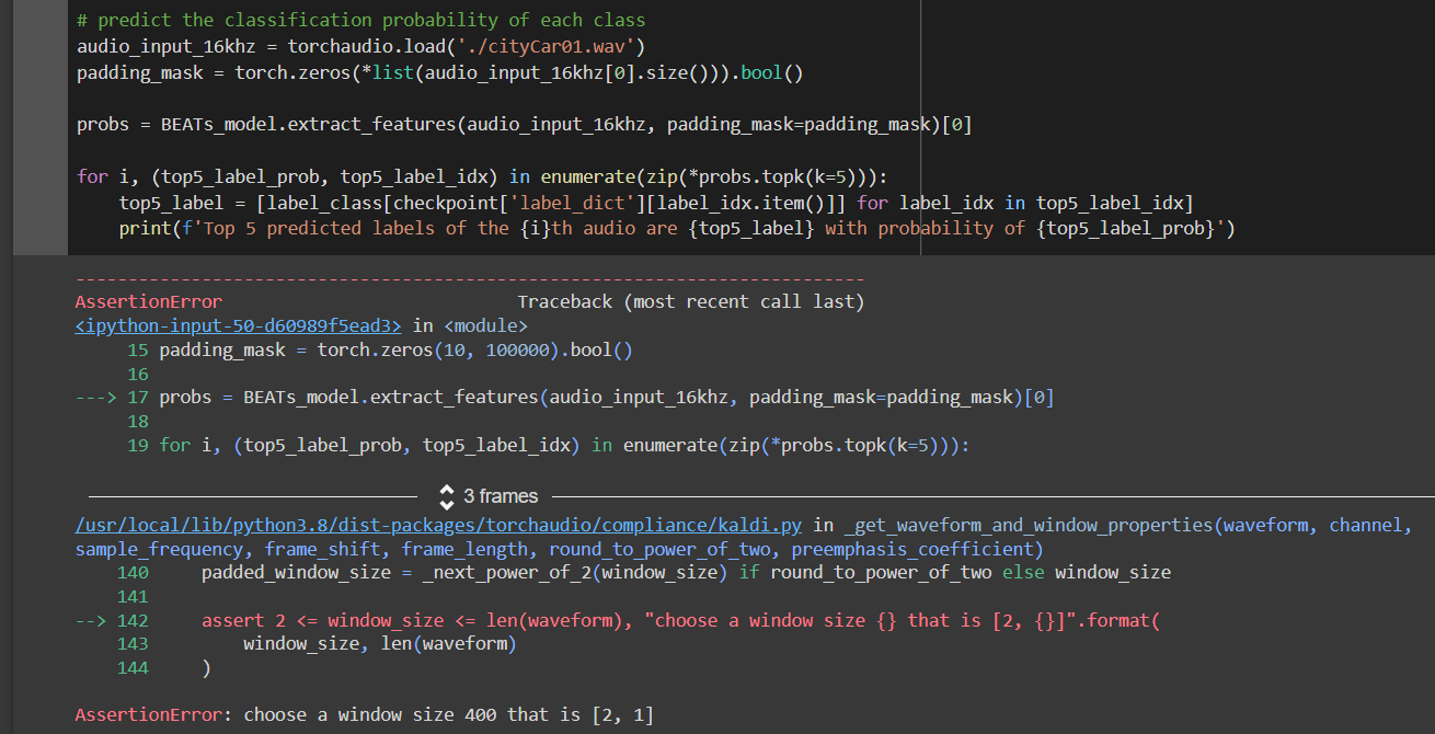 Incorrect Window Size - BEATs · Issue #991 · microsoft/unilm · GitHub