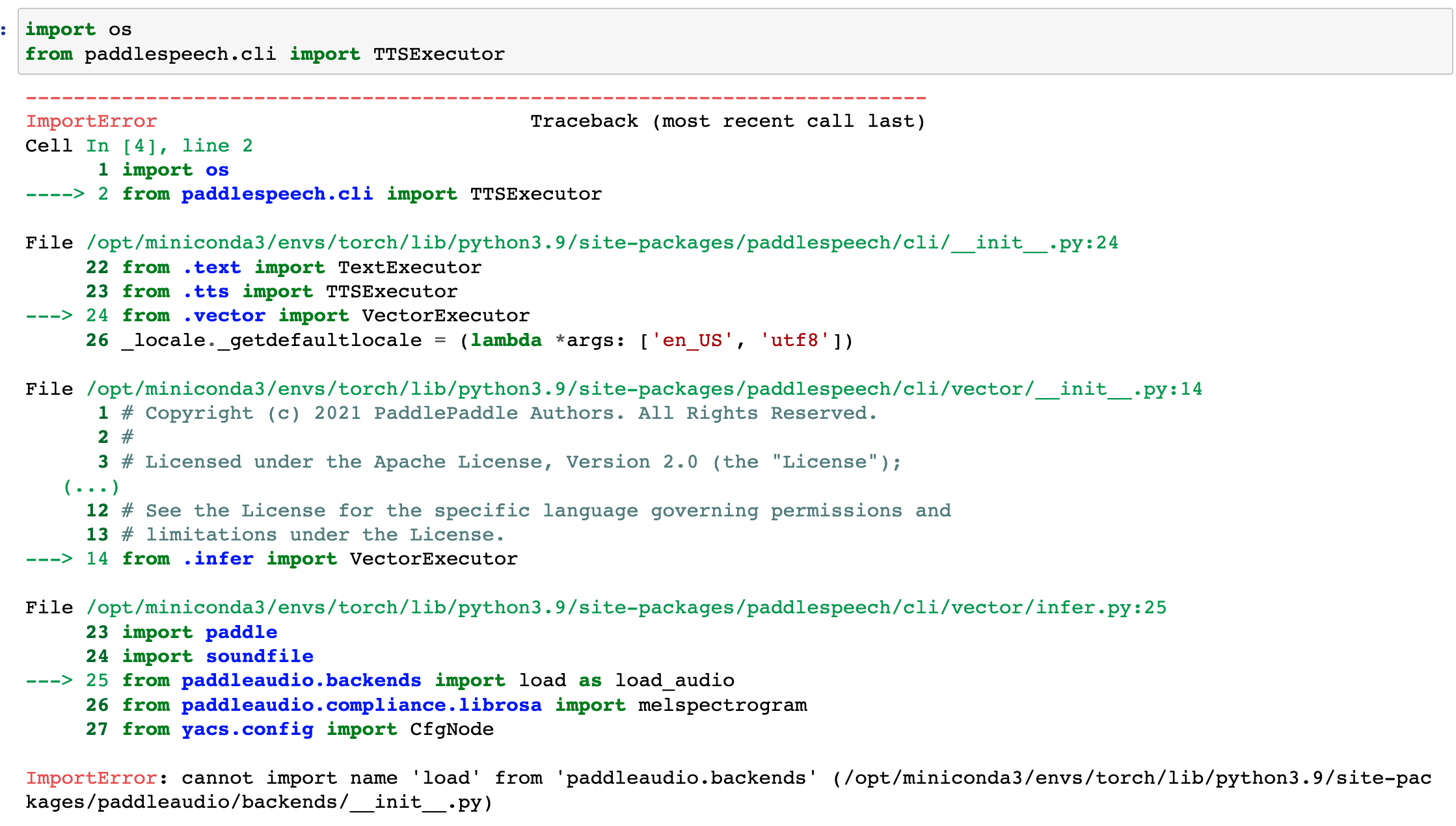 installation error · Issue #2709 · PaddlePaddle/PaddleSpeech · GitHub
