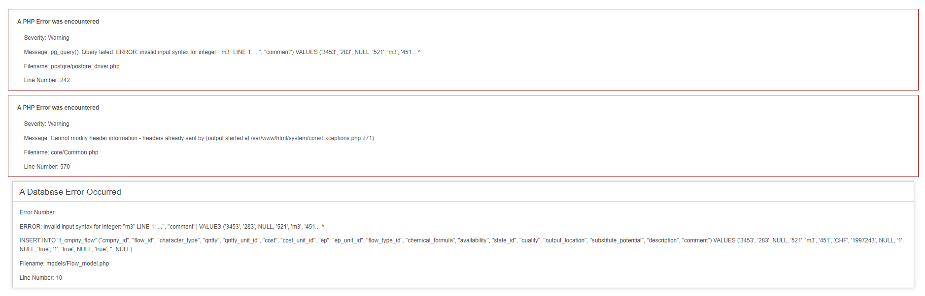 PHP Error after adding new flow with m^3 as unit. · Issue #71 · Ecoxl/celero · GitHub