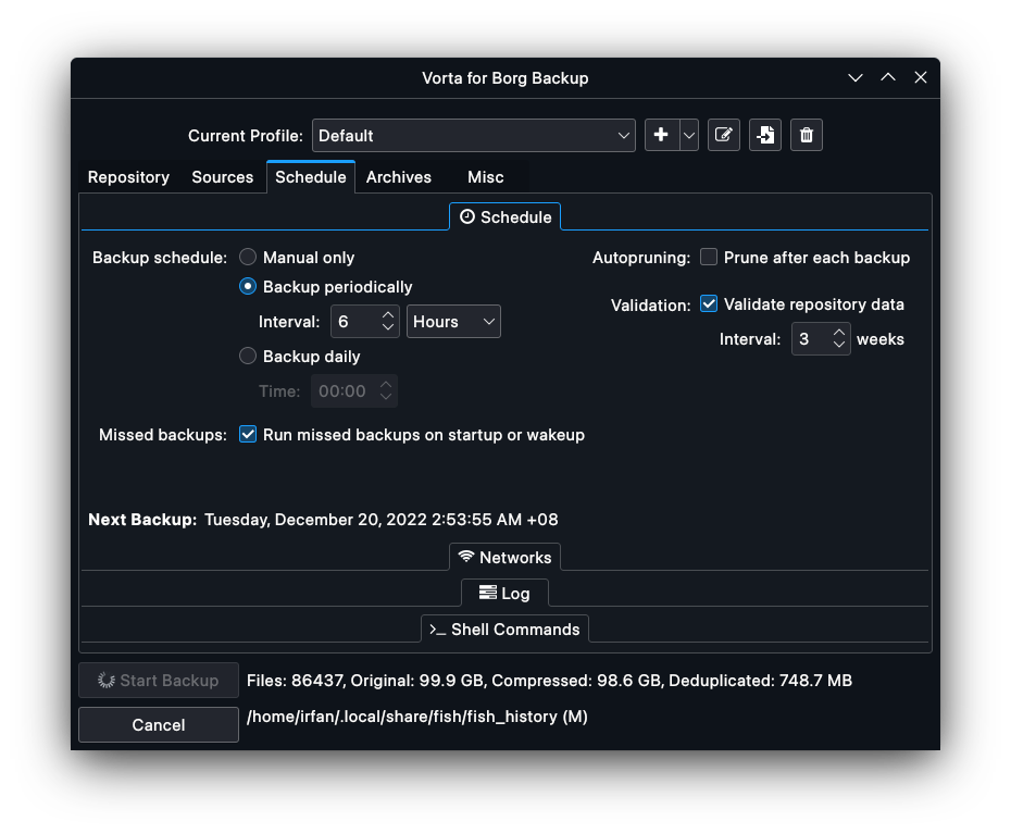 FR: Show progress on consistency check · Issue #1497 · borgbase/vorta · GitHub