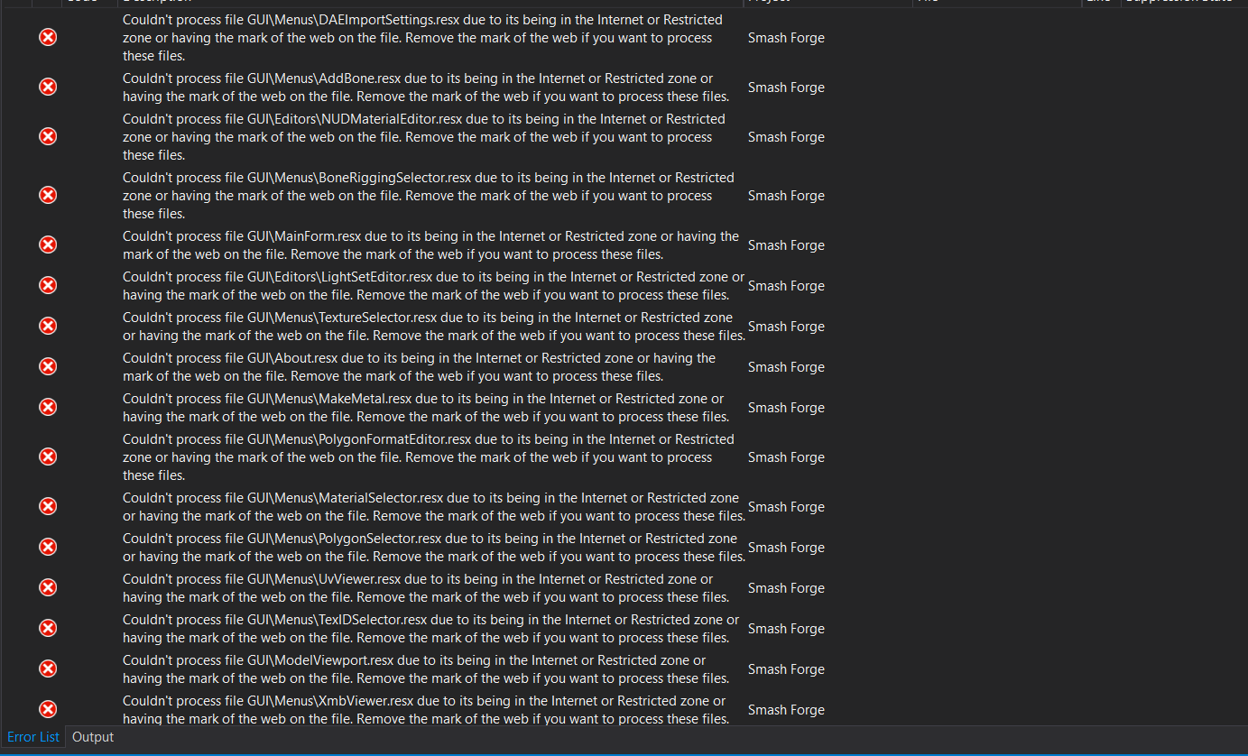 can't compile smash forge in visual studio · Issue #368 · jam1garner/Smash-Forge · GitHub