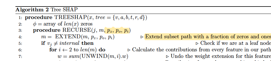 SHAP independent tree explainer: Fractions of zeros and ones for filling up the subsets with ...