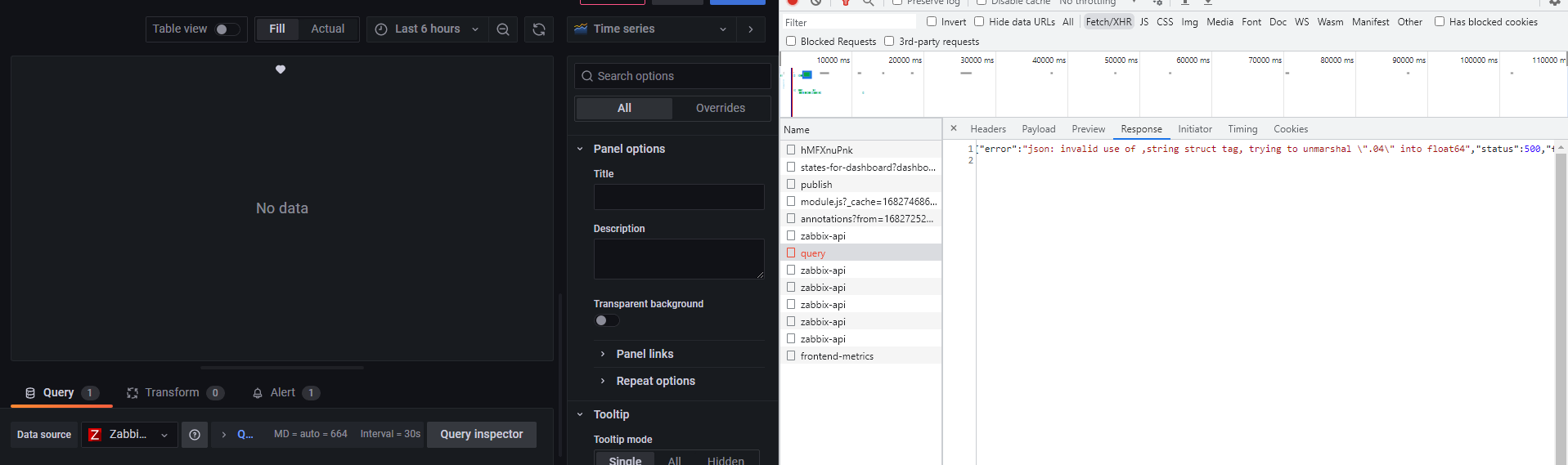 Unmarshal Into Float64 · Issue 1627 · Grafana Grafana Zabbix · Github