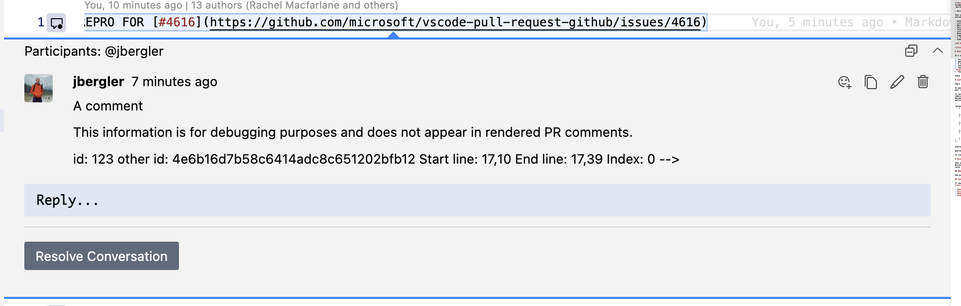 In Specific Situations Markdown Comment Blocks Are Shown In Pr Comments · Issue 176954