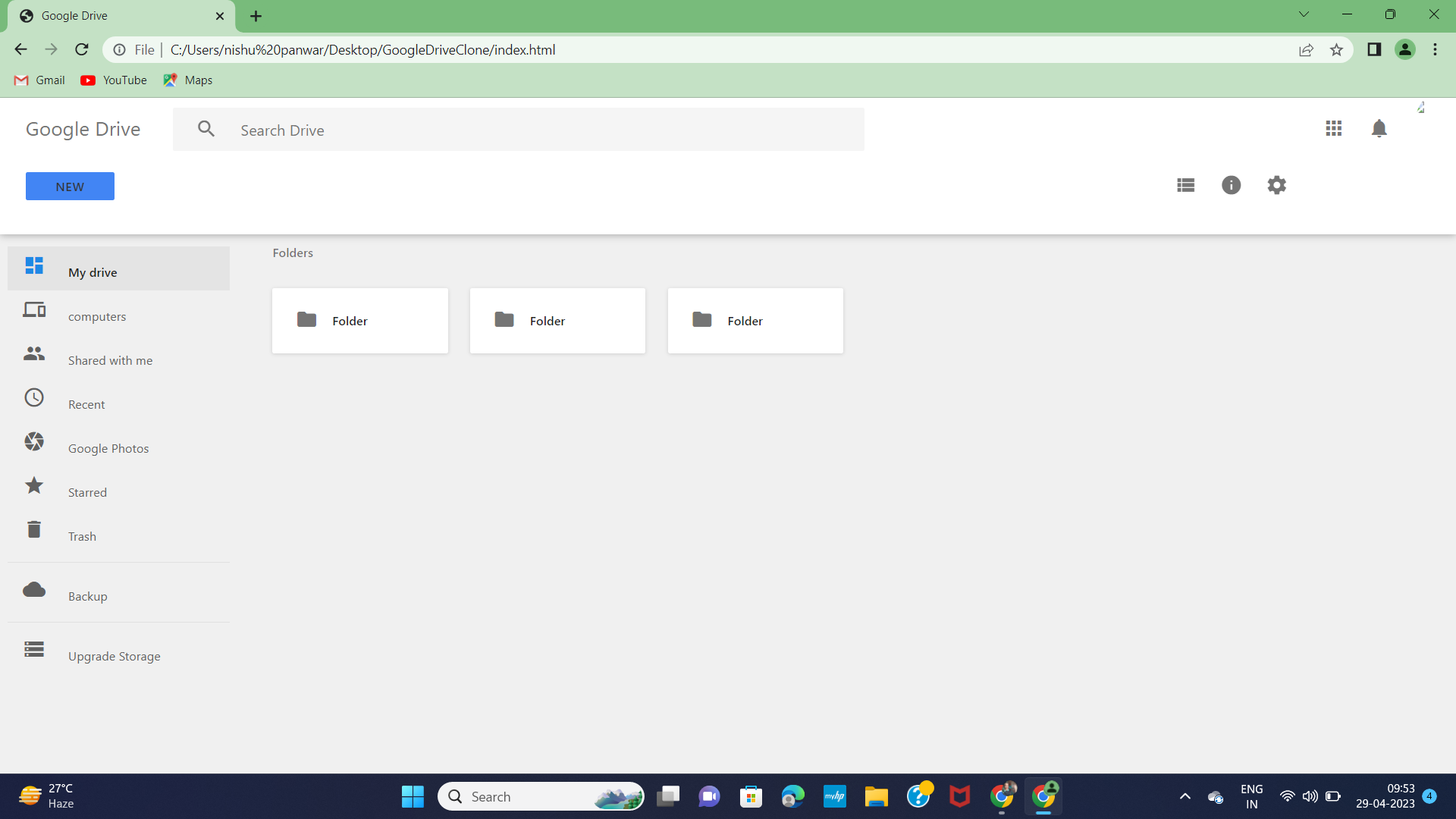 GitHub - AVI-Panwar/GoogleDriveClone_UI_Design_Project