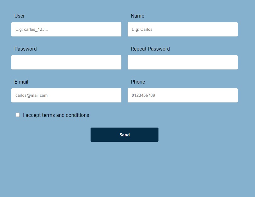 GitHub - CarlosAlainGamarra/formulario: Validation-Form component using React
