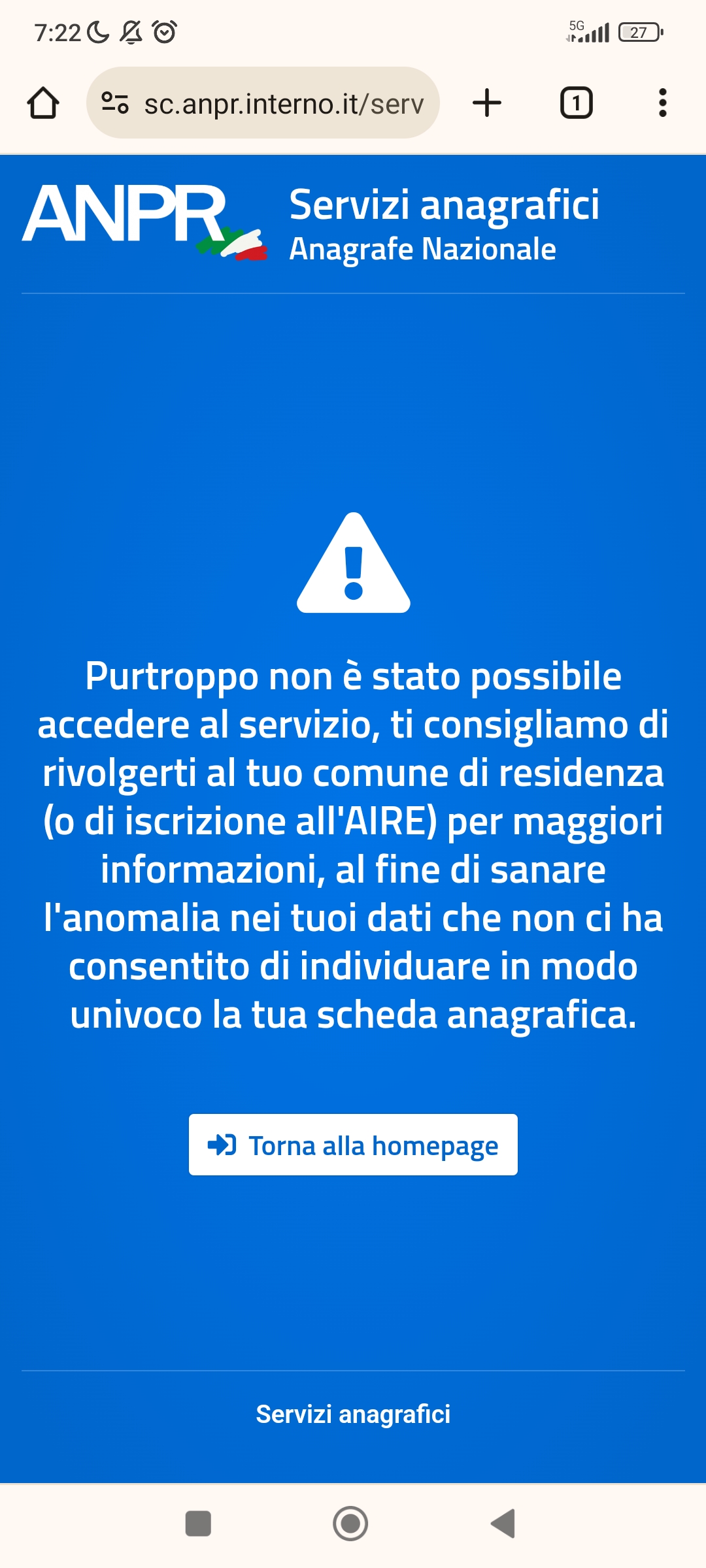 Purtroppo non è stato possibile accedere al servizio ANPR · Issue #4181 · italia/anpr · GitHub