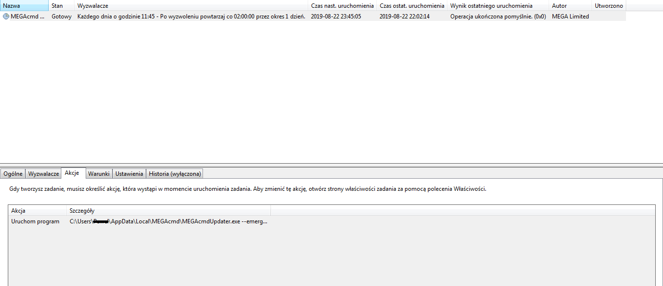Task Scheduler Command Prompt poping up · Issue #237 · meganz/MEGAcmd · GitHub