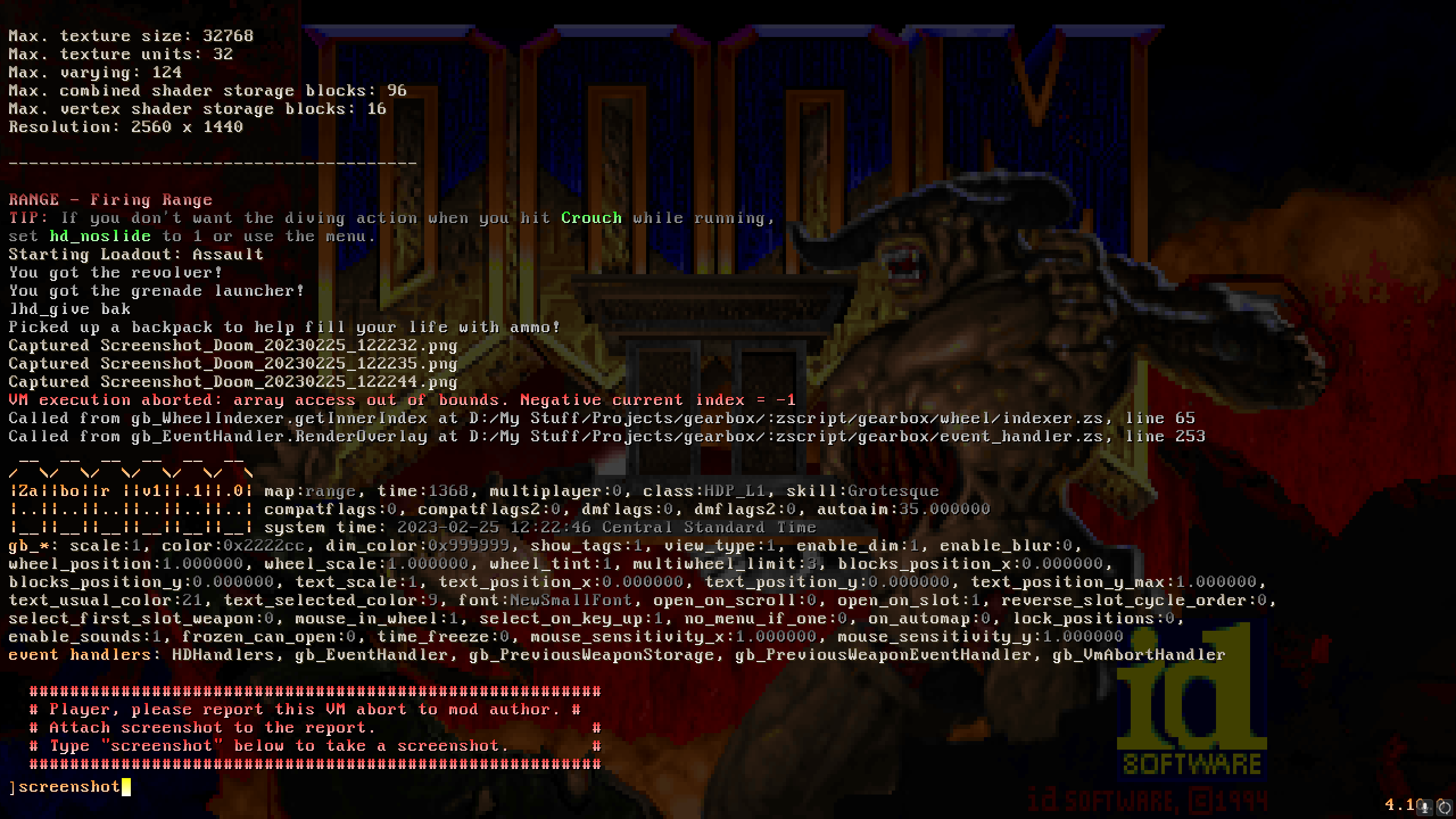 VM Abort: Array access out of bounds. Negative current index = -1 · Issue #40 · mmaulwurff ...